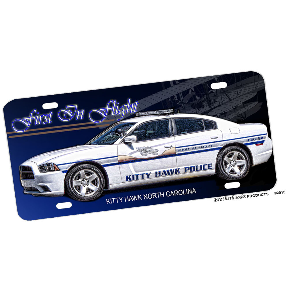 First In Flight Kitty Hawk Police Department Charger Aluminum License ...