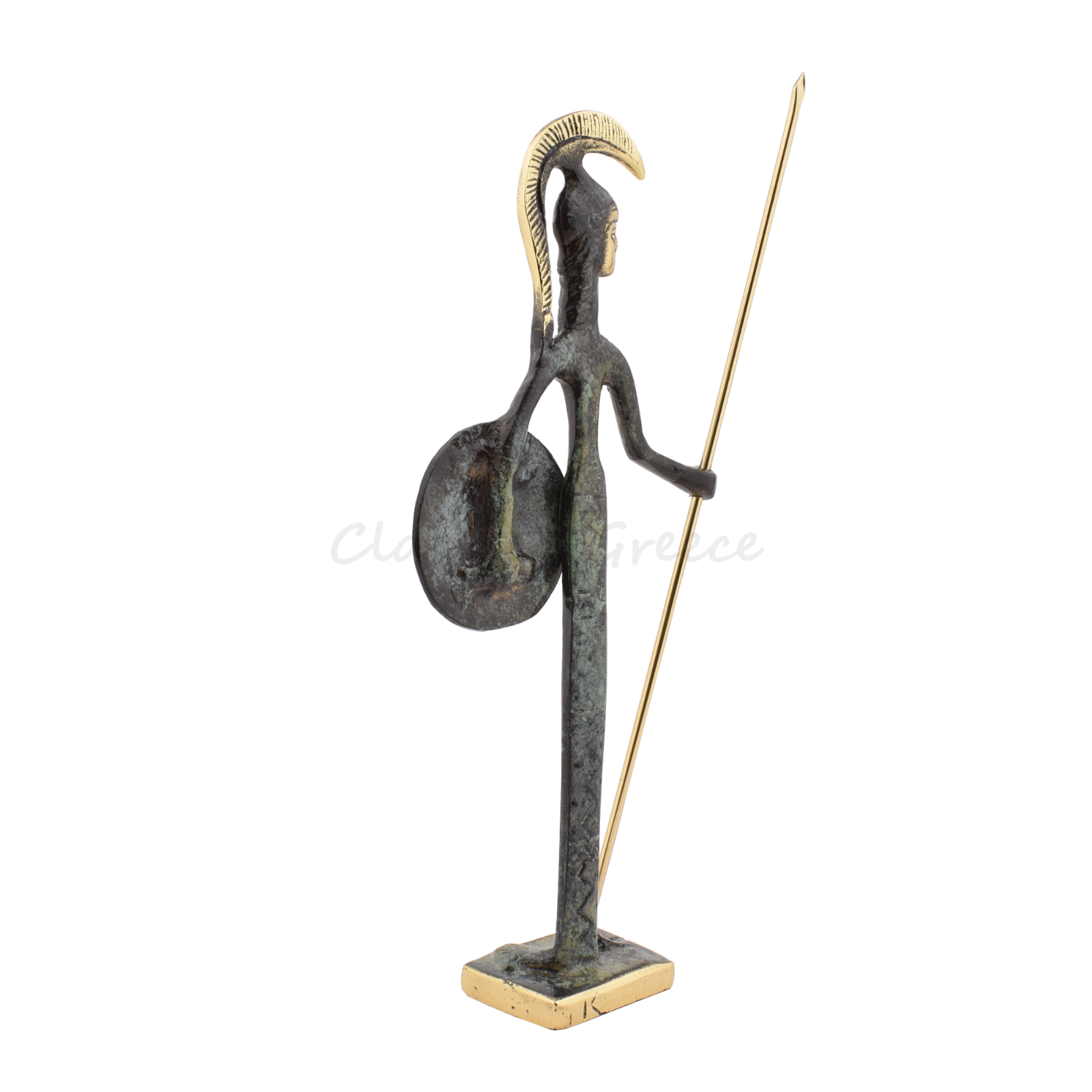 Statue Ancient Greek Goddess Athena w Javelin 9.8"-25cm Brass Cast ...