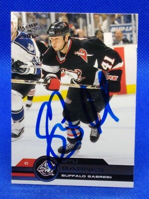 Stu Barnes 2001-02 Pacific #45 PERSONAL AUTOGRAPH Buffalo Sabres | eBay