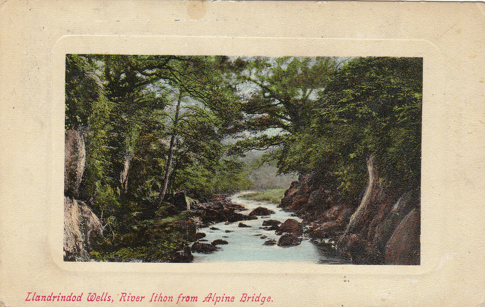 River Ithon From Alpine Bridge, LLANDRINDOD WELLS, Radnorshire | eBay