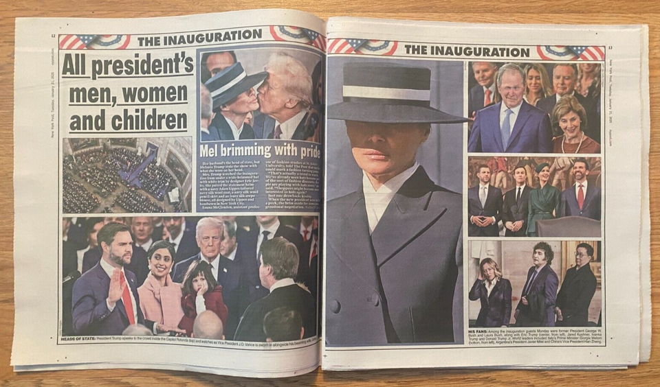 Trump NY Tabloid Pair Post Inauguration Jan 21 + Daily News Nov 7 FREE ...