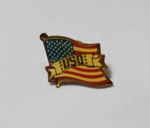 USO - American USA Flag Lapel Pin - Enamel Metal | eBay