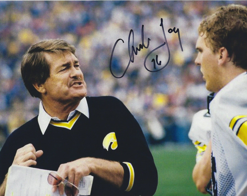 CHUCK LONG Signed 8.5 x 11 Photo Signed REPRINT Football IOWA HAWKEYES ...