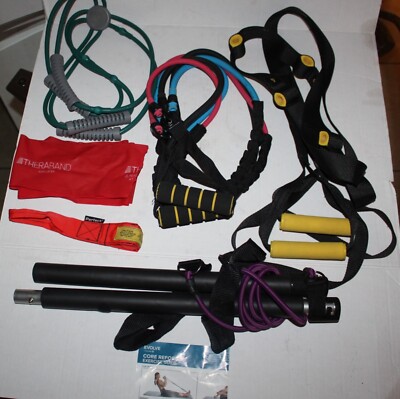 Pilates Bar Exercise Kit Portable Gym Band Fitness Yoga Toning ...