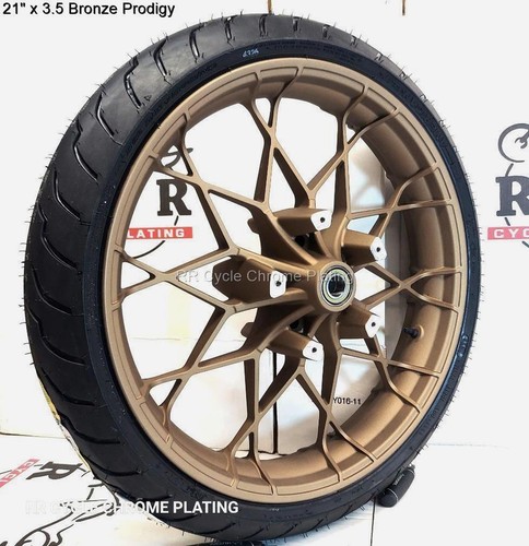 Harley 21" Bronze Prodigy Front Wheel Dunlop Tire 08-24 Street Glide ...