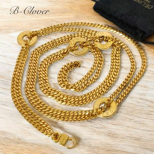 CELINE Chain Belt Circle Macadam Gold Vintage Used JAPAN | eBay