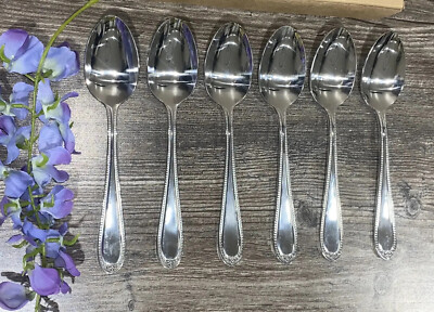 Wedgwood KNIGHTSBRIDGE Stainless 18/10 Glossy Beaded Flatware Table ...
