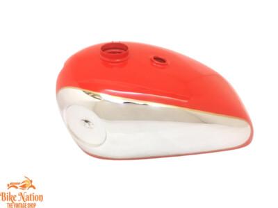 BSA B33 2 GALLON SWINGING ARM RED PAINTED CHROME PETROL TANK|Fit For ...