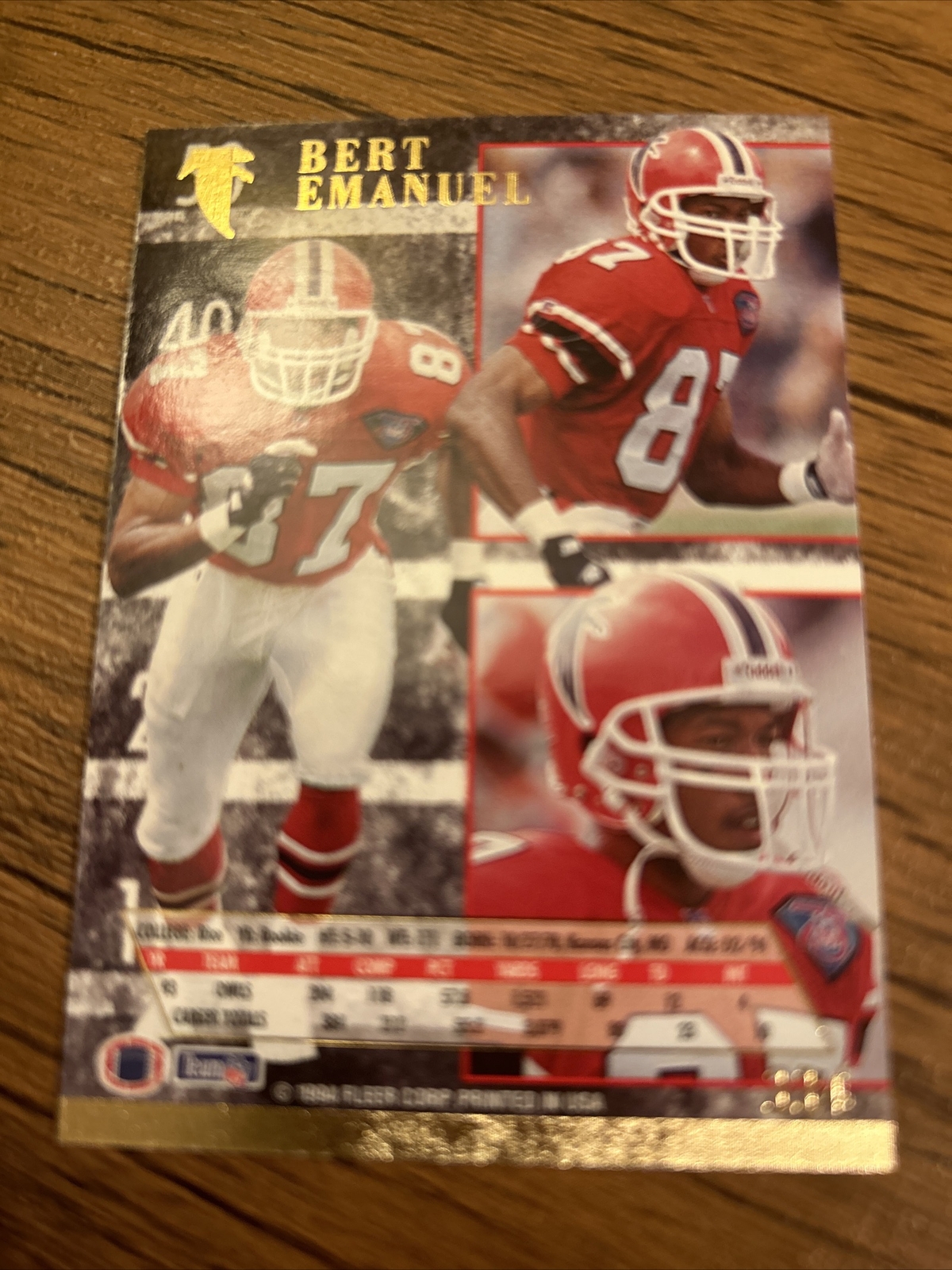 1994 Fleer Ultra - #334 Bert Emanuel (RC) Rookie Nm+ Free Shipping! | eBay