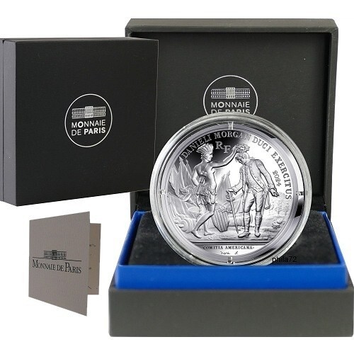 FRANCE 2024 Battle COWPENS 20€ Silver Coin 1oz daniel MORGAN Victory ...