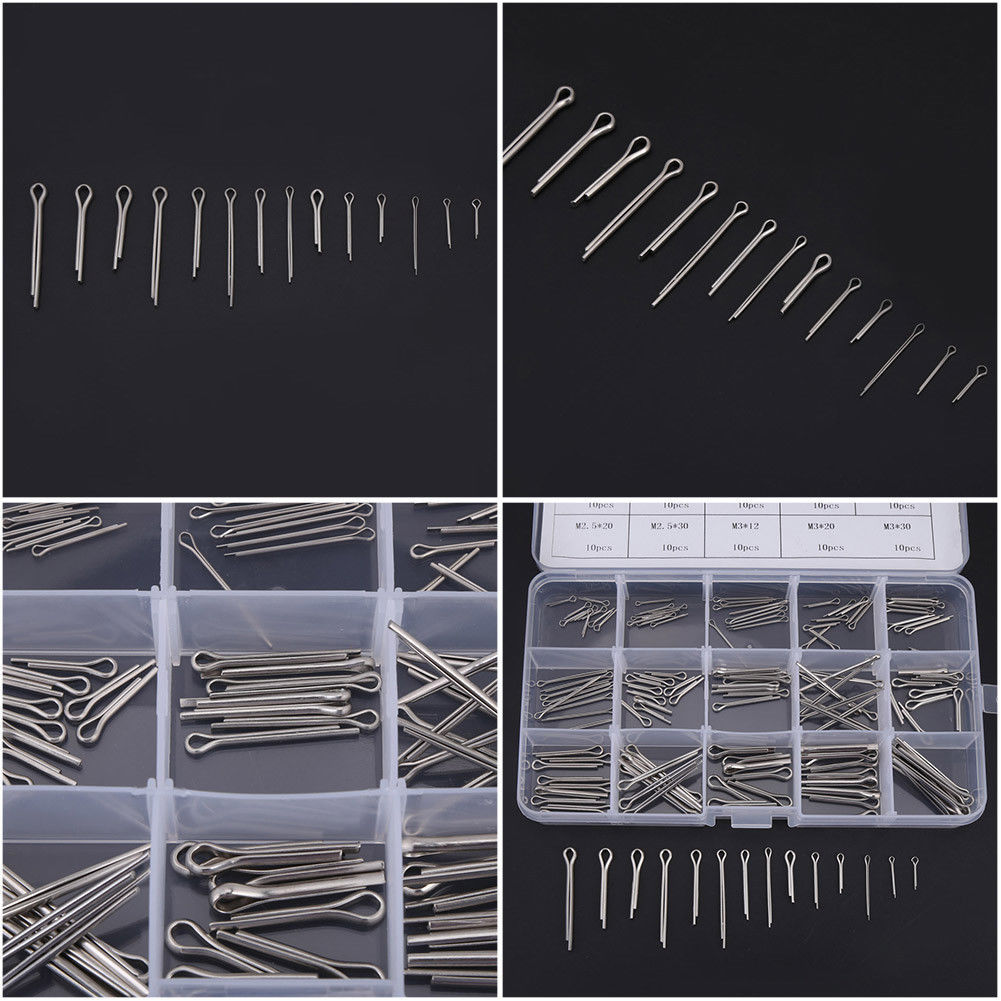 Assorted Metric A2 Stainles Steel Split Pins Split Cotter Pins Kit of ...