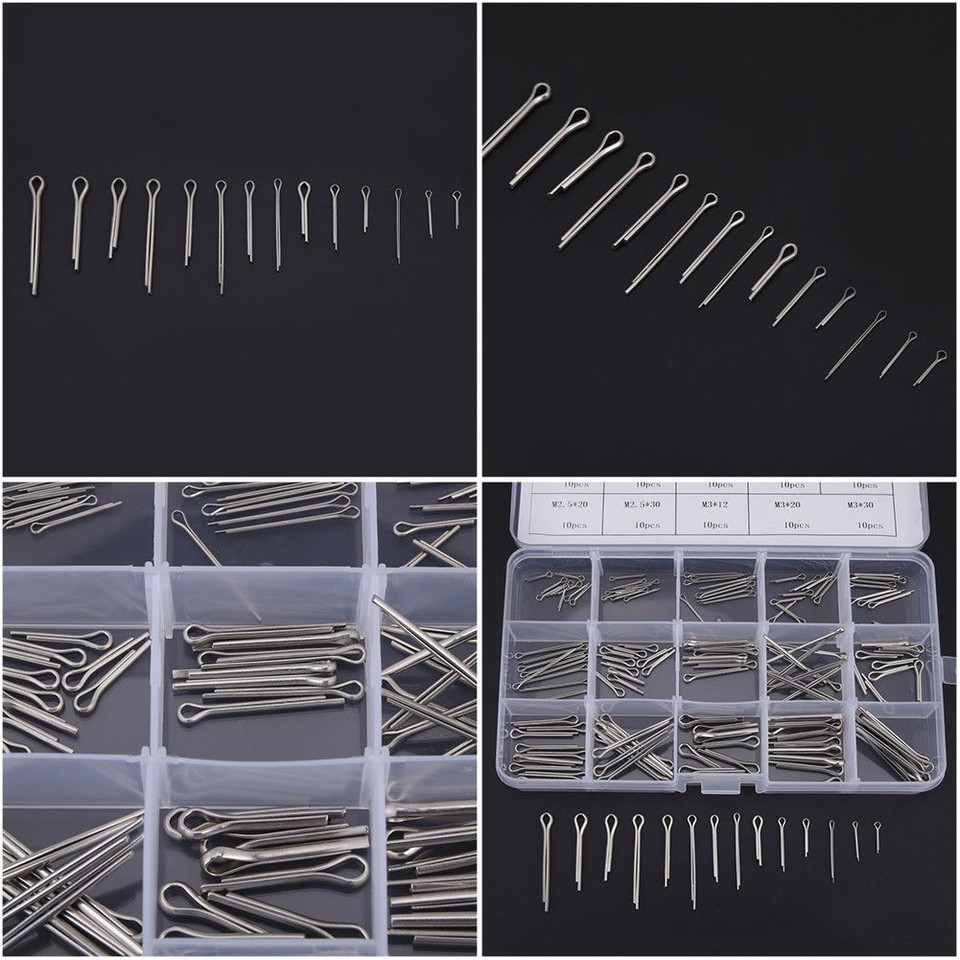 Assorted Metric A2 Stainles Steel Split Pins Split Cotter Pins Kit of ...