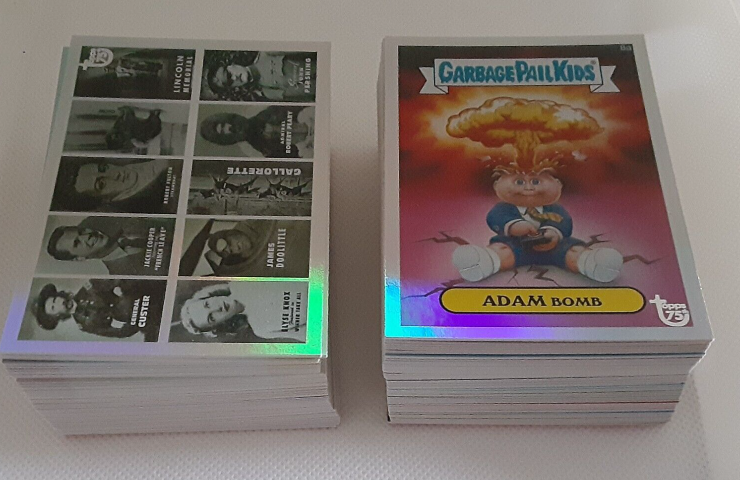 Topps 75th Anniversary Rainbow Foil 100-Card set GPK Star Wars Trek ...