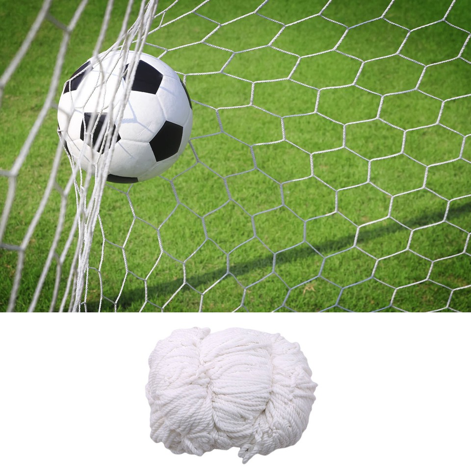 White Football Goal Nets Double Knotted Polypropylene Twine Nets Multi ...