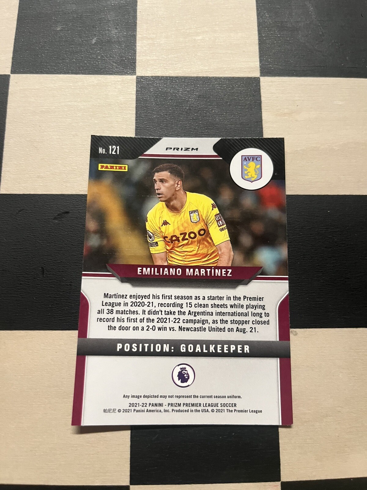 Emiliano Martinez 2021-22 Prizm Premier League Soccer Red Parallel Card ...