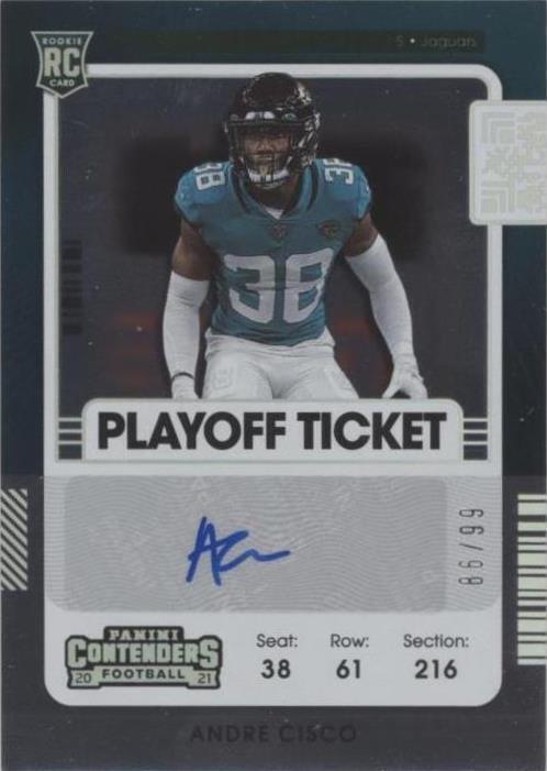 2021 Panini Contenders - Rookie Ticket Andre Cisco #177 Playoff Ticket ...