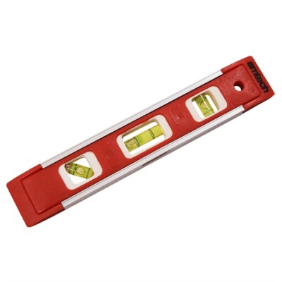 MAGNETIC SPIRIT LEVEL 22.5cm 9" TORPEDO LIGHTWEIGHT SMALL POCKET BRICK ...