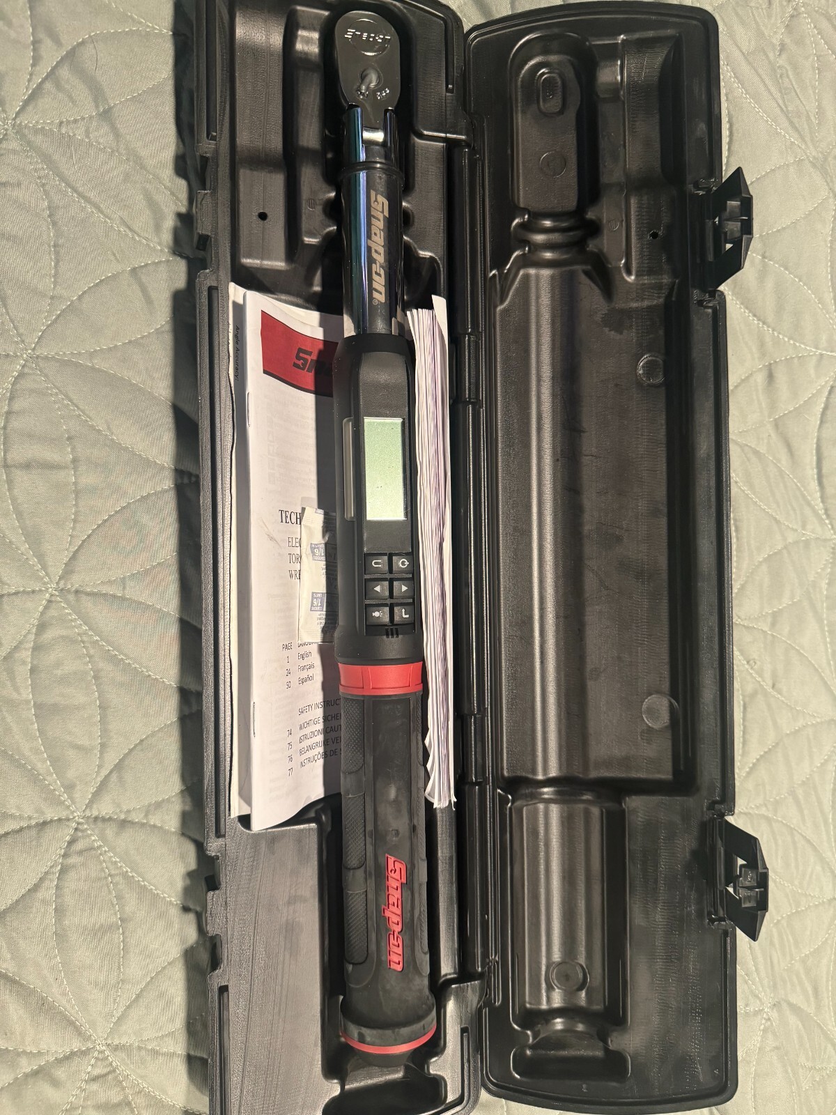 Snap-on ATECH2FR100B 3/8" Drive TechAngle Flex-Head Torque Wrench (5 ...