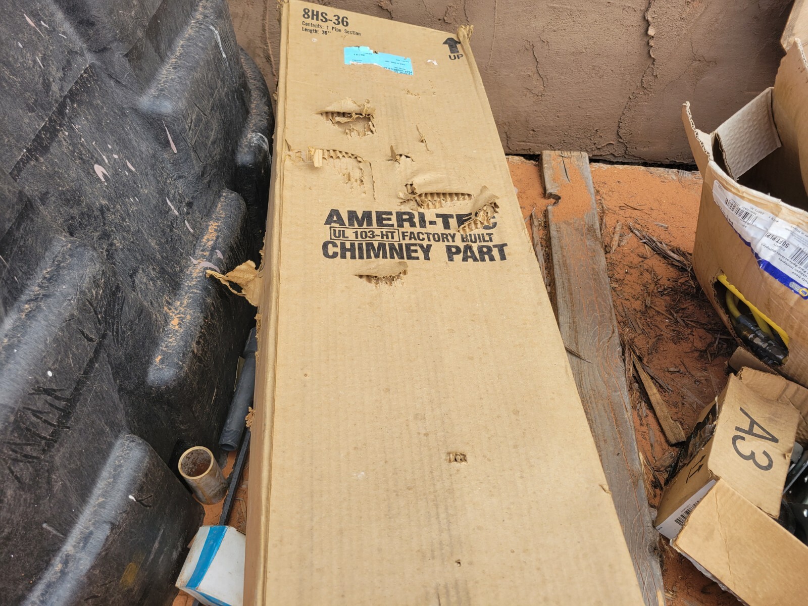 AmeriVent 8HS-36 Triple Wall Insulated Chimney Pipe, 8 in x 36 in, Snap ...