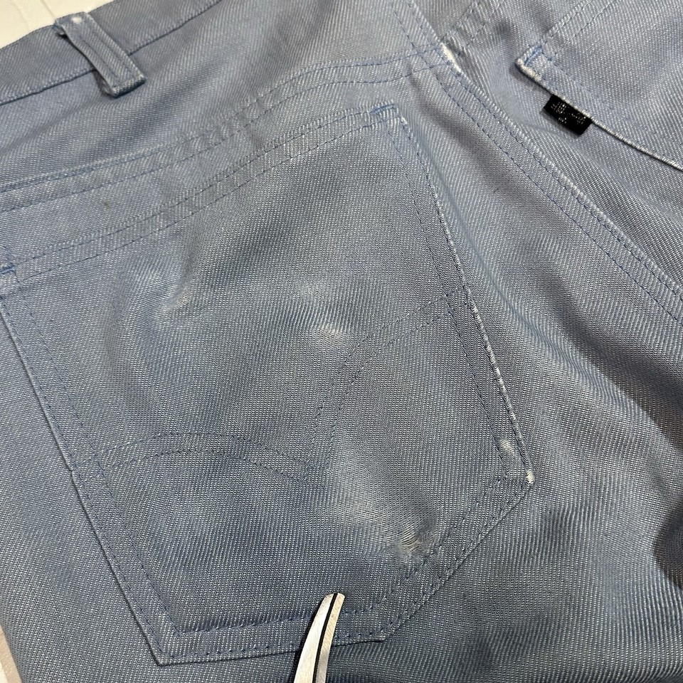 VTG Levi's Slim Fit Sta-Prest Pants Black/Gold Tab Big E Blue 30x29 ...