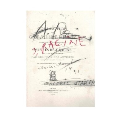 Arnulf Rainer - Jean Racine Exhibition Catalogue Galerie Stadler, 1991 ...