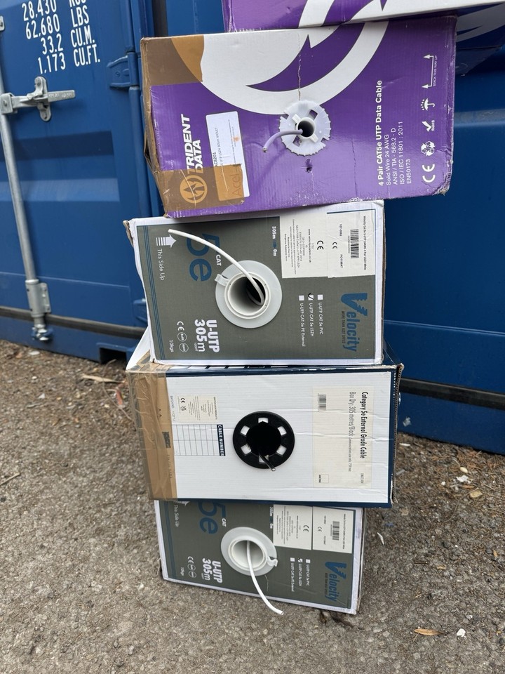 Job Lot 7 Boxes Cat 5e Cable Network Cable . Violet , Grey , Black ...