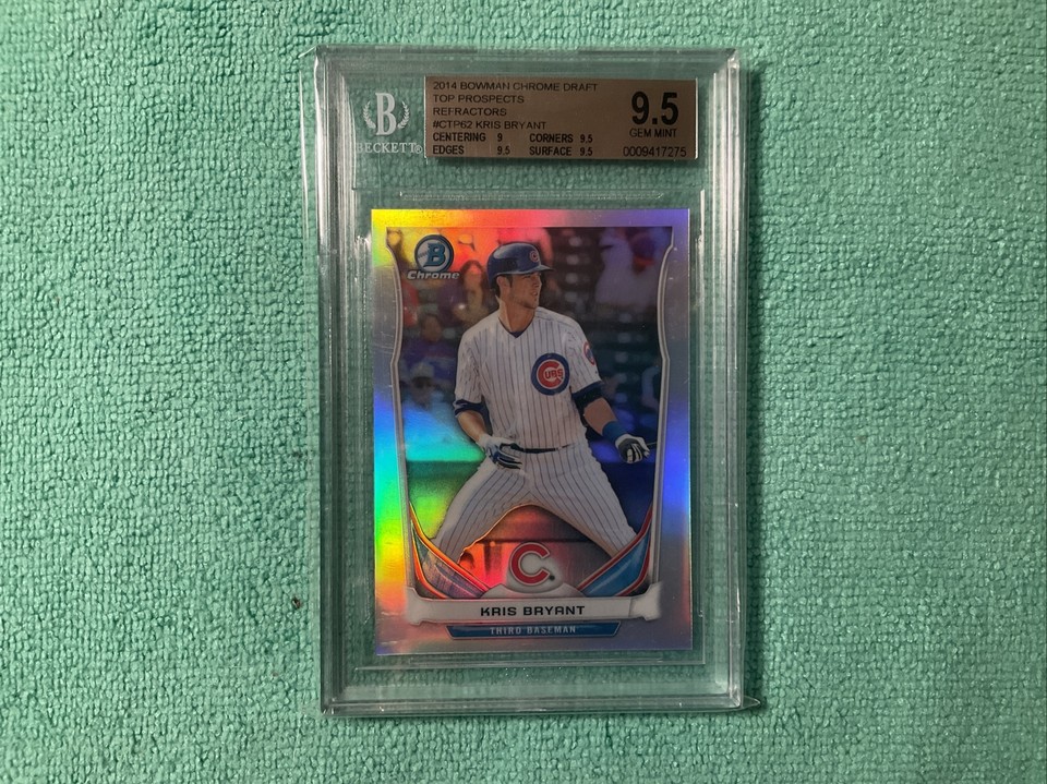2014 BOWMAN CHROME BASEBALL DRAFT PROSPECT RC REFRACTOR KRIS BRYANT BGS ...