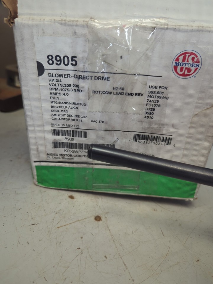 US Motors 8905 Blower-Direct drive HP 3/4, Volts 208-230 | eBay