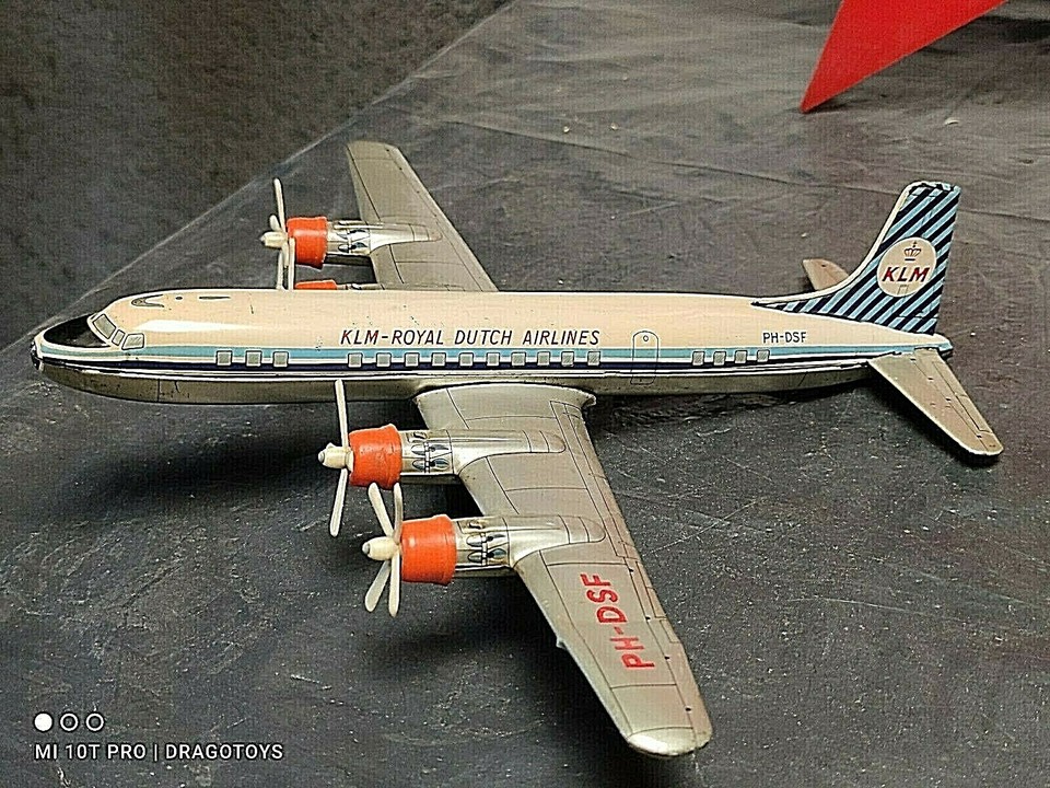 VINTAGE AIRPLANE TU 144 'TUPOLEV' TIN TOY JET USSR SOVIET ERA CCCP 1500 ...