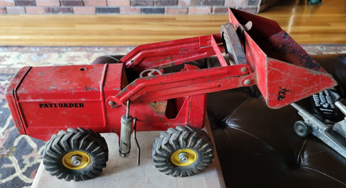 Vintage Red 1950s Nylint Toys Payloader Pressed Steel Front End Loader ...