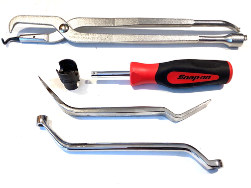 Snap On NEW 5 Piece Brake Tool Kit Pliers Wrench 1/4” Driver Spring Cap ...