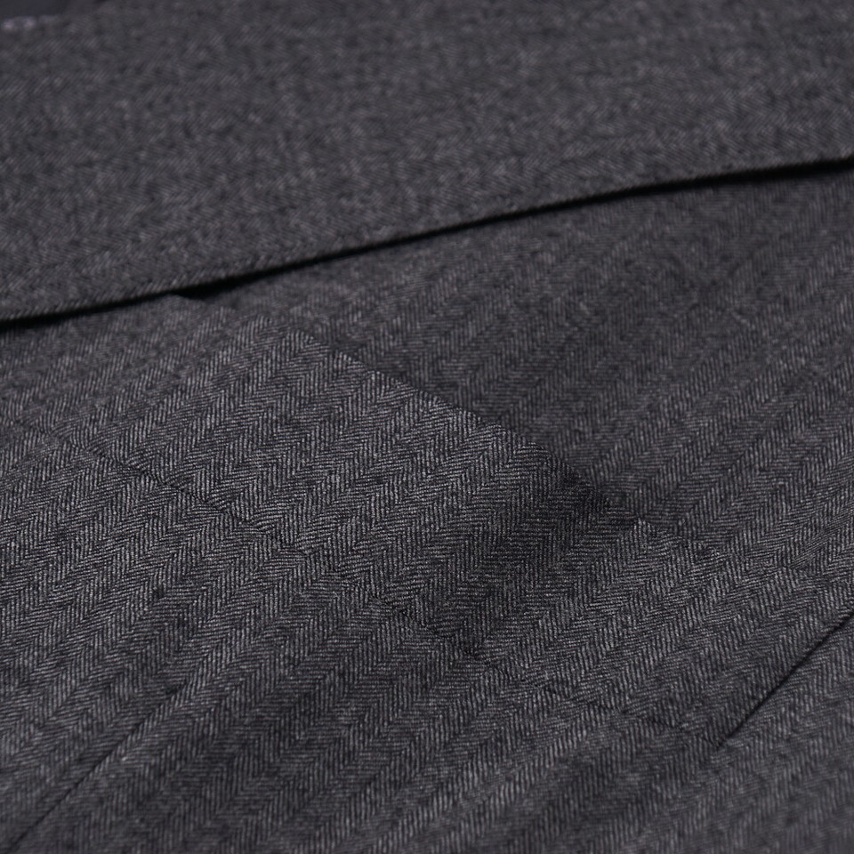 NWT $8995 KITON Gray Herringbone Soft Super 180s Wool Suit 44 Semi-Long ...