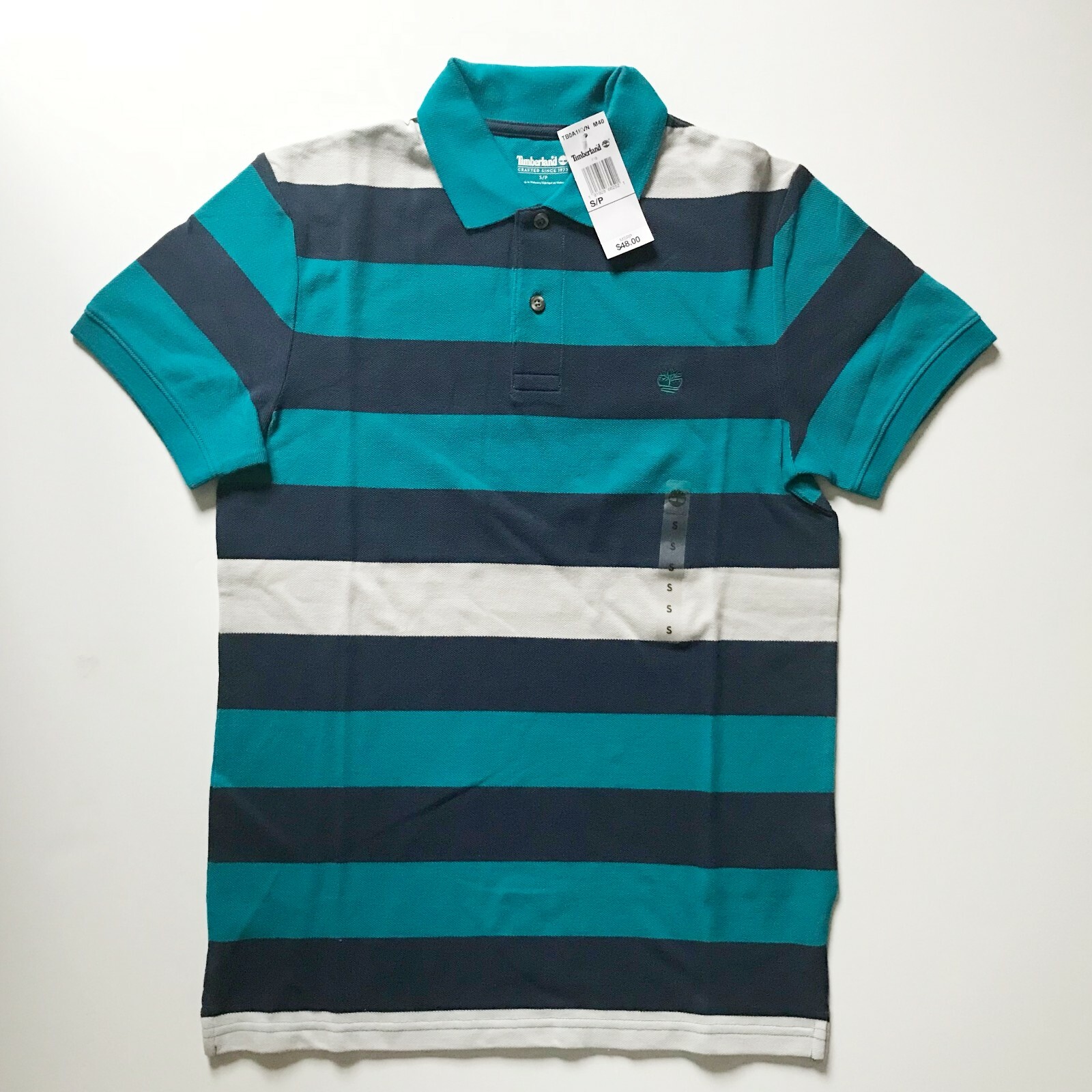 NWT Timberland Men's Millers River Striped Rugby Polo Shirt A1KVN All ...