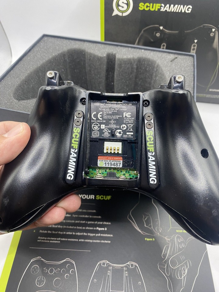 Xbox 360 Scuf Controller - Paddles On The Back Complete In box Black ...