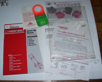 TROY-BILT MULCHING MOWERS 34020 34021 34022 34023 Manual 1994 Parts ...