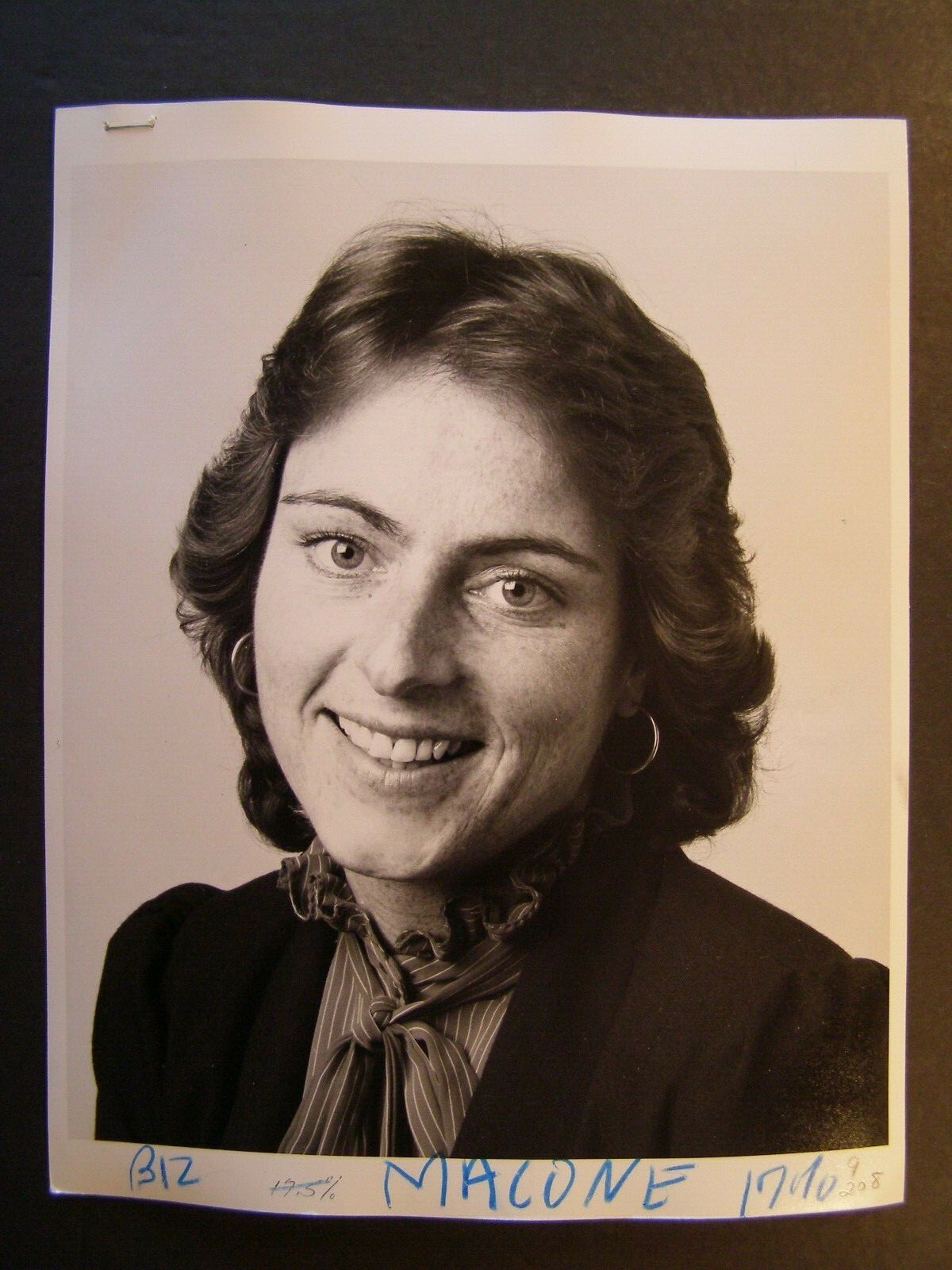 Vtg Glossy Press Photo 1984 Carol Macone Asst Treasurer Middlesex ...