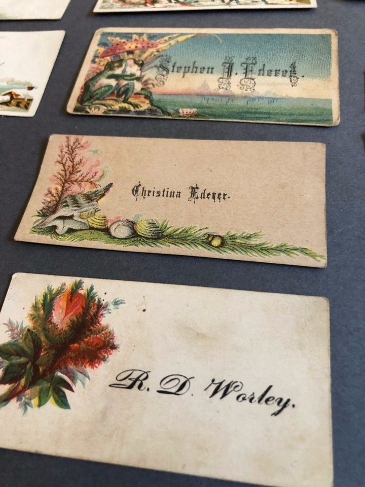 Antique Victorian lot of 15 Visiting Calling Souvenir Cards | eBay
