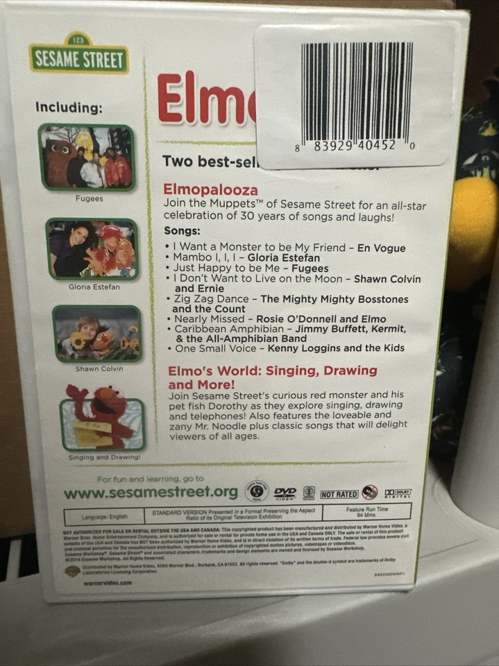 Sesame Street Elmo and Friends DVD 2014 80 minutes Elmopalooza New ...