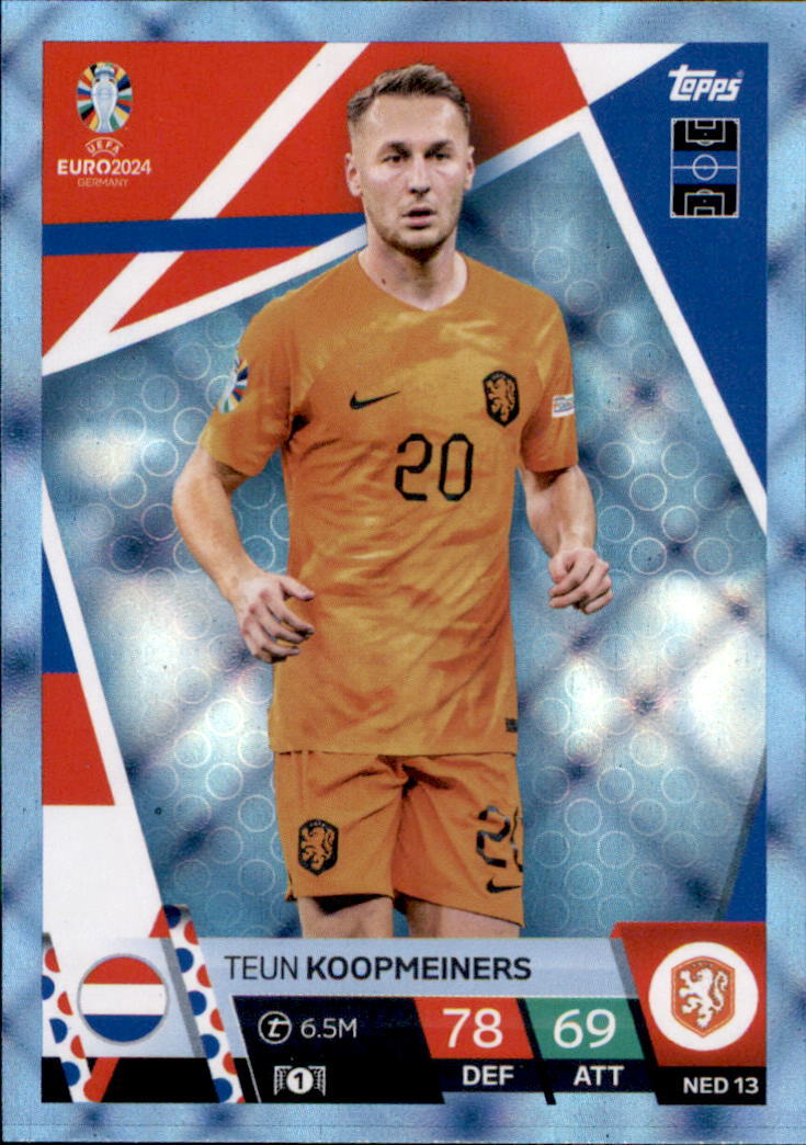 Topps EURO EM Germany 2024 Card NED 13 - Teun Koopmeiners - CRYSTAL ...