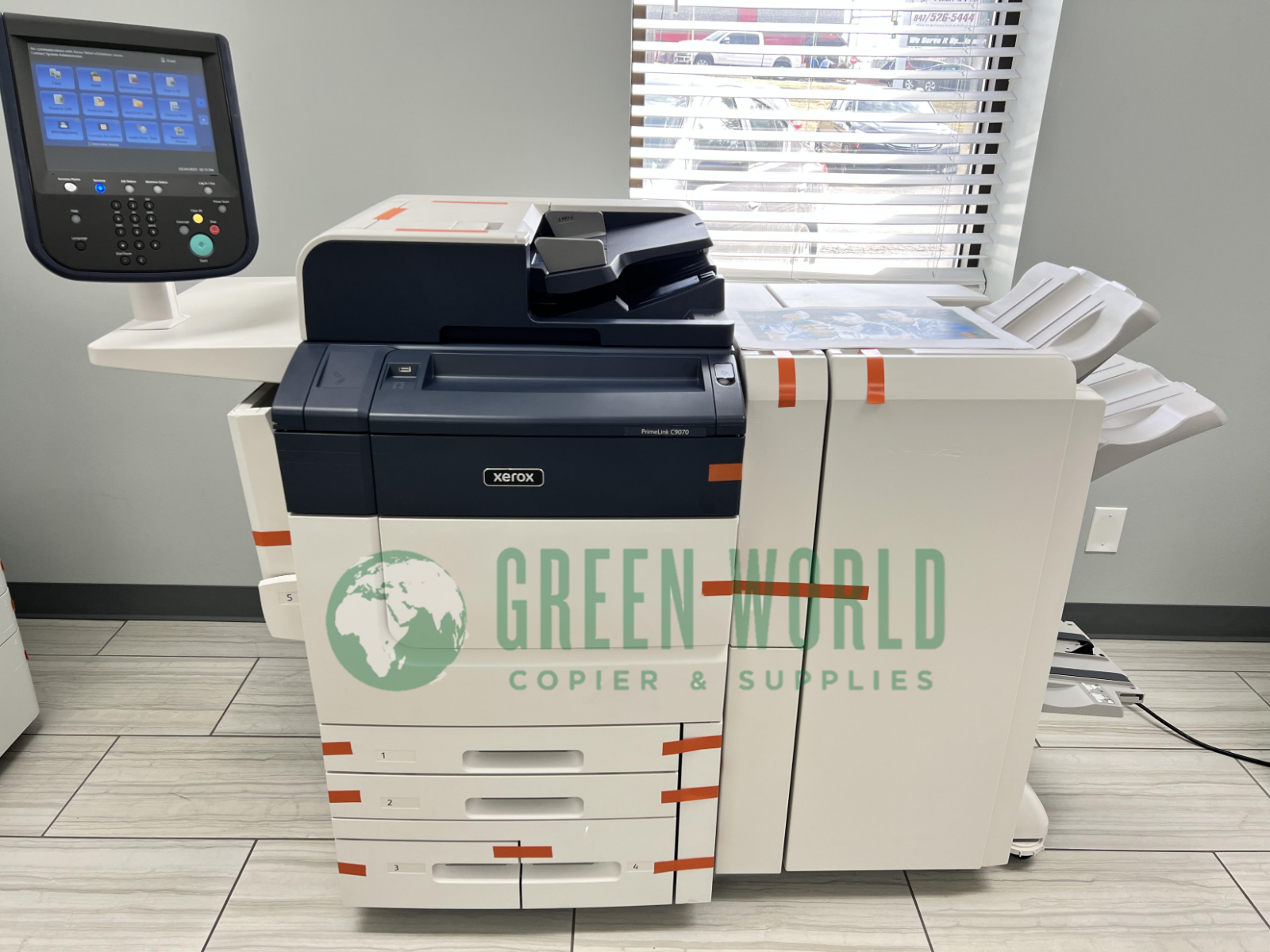 Xerox PrimeLink C9070 with BR Booklet Maker Finisher 75ppm Meter 87k w ...