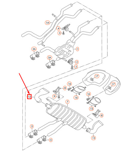 NEW AUDI Q7 4L LEFT EXHAUST TAIL PIPE TRIM 4L0253681AD ORIGINAL 4L0-253 ...