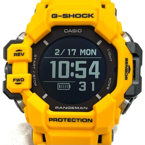 Casio G-Shock Rangeman Watch Yellow Used Mens Large Case + Box ...