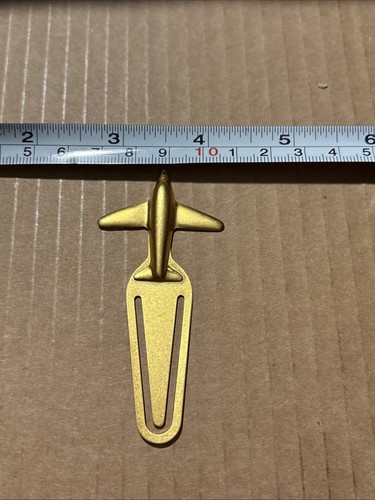 Vintage Aviation Plane Jet Bookmark 24K Gold Finish Barnes Noble 1995 ...