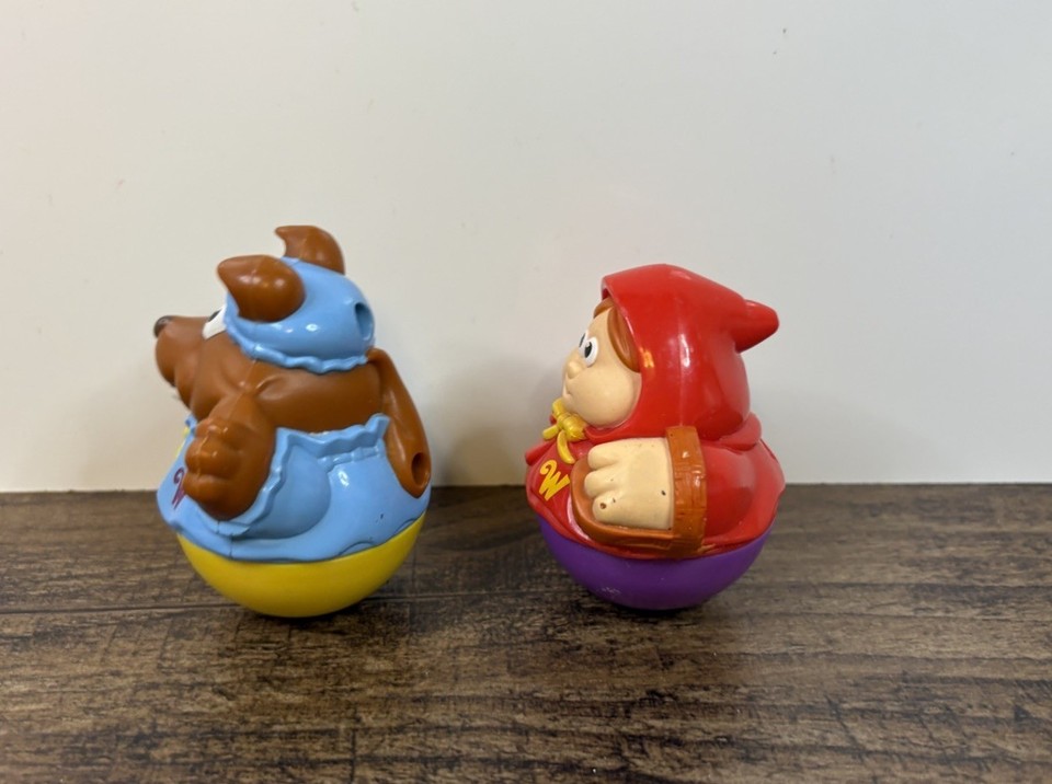 Weebles Wobbles Little Red Riding Hood Big Bad Wolf Figure Set Nursery ...