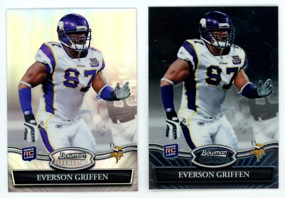 2010 Bowman Sterling Refractor Everson Griffen RC 98/299 #23 Plus | eBay