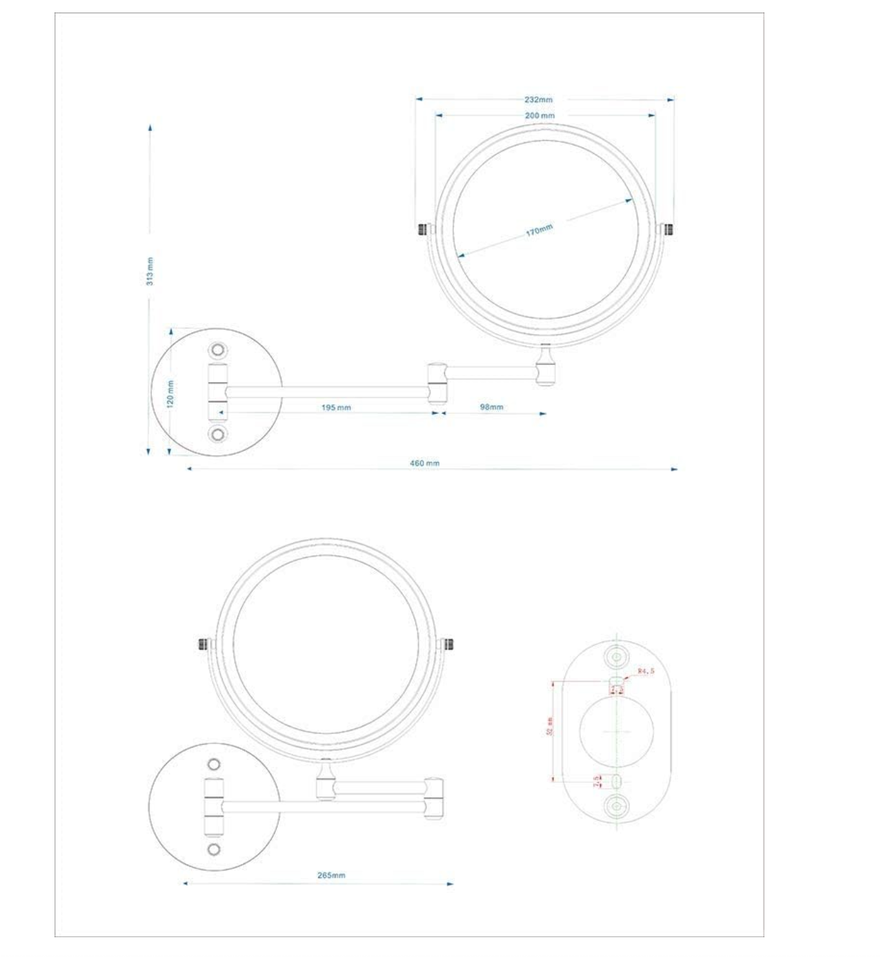 Loywe Kosmetikspiegel 7/10/15-Fach LED Beleuchtung Wandmontage ...