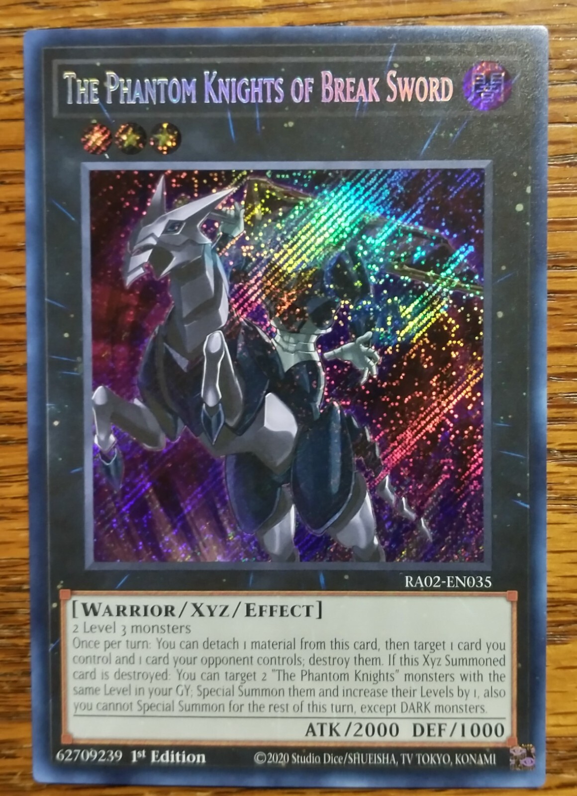 RA02-EN035 THE PHANTOM KNIGHTS OF BREAK SWORD Secret Rare 1st Edition ...