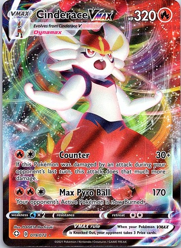 Cinderace VMAX tcg #019/072 Shining Fates POKEMON TCG | eBay