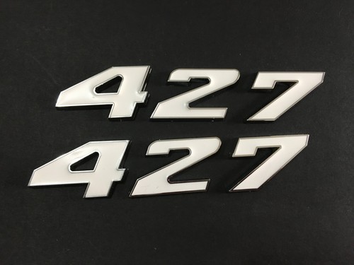 (2pcs) 427 472 247 274 724 742 Chrome White Badge Emblem Trim for | eBay