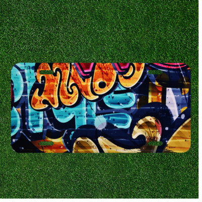 Custom Personalized License Plate Auto Tag With Cool Graffiti Design ...